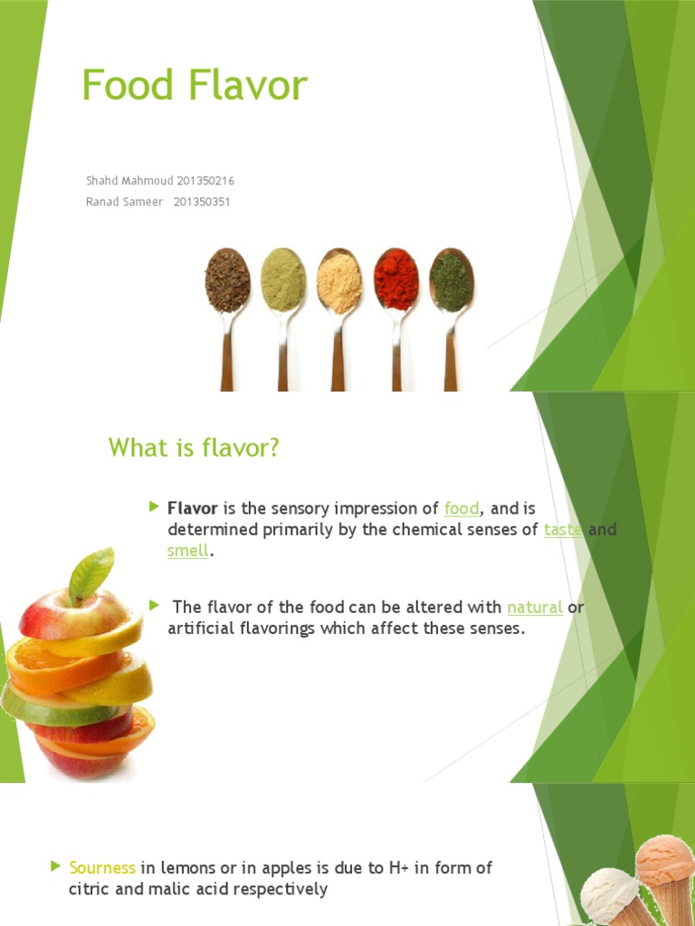 Understanding Food Flavor Components | PDF | Wellness