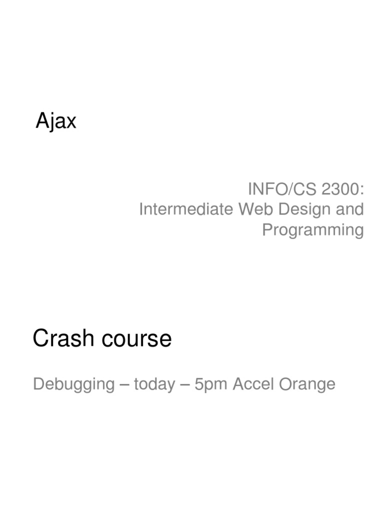 Lecture 7 Ajax | PDF | Ajax (Programming) | Json