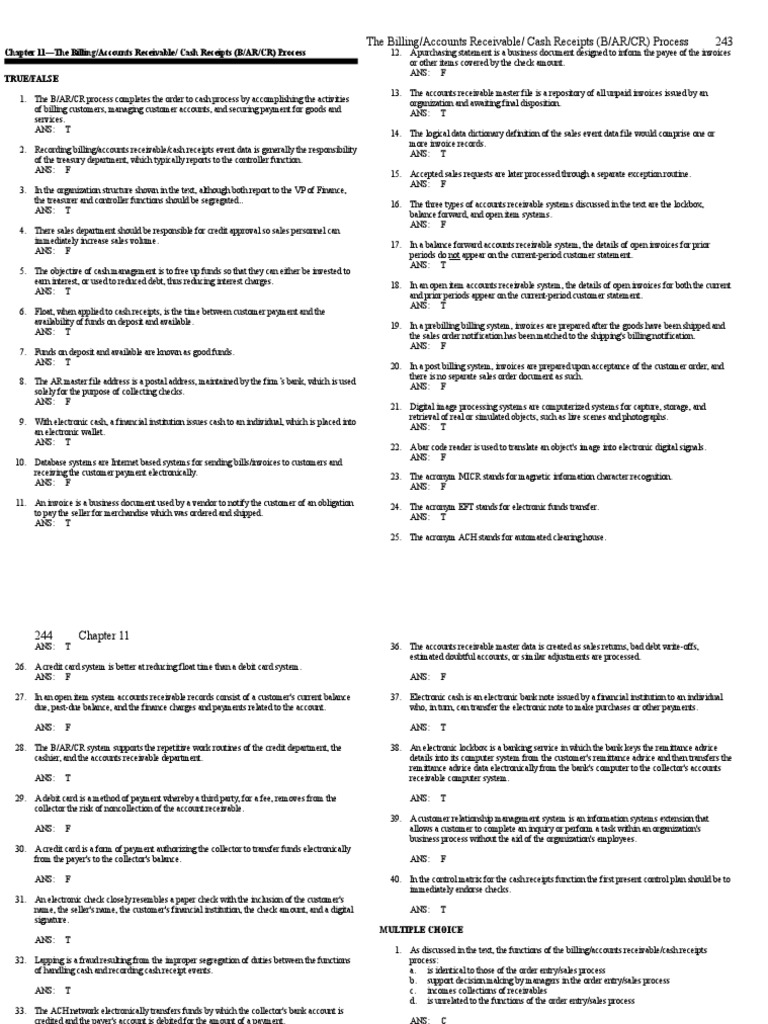 Accounting Information System | PDF | Invoice | Payments