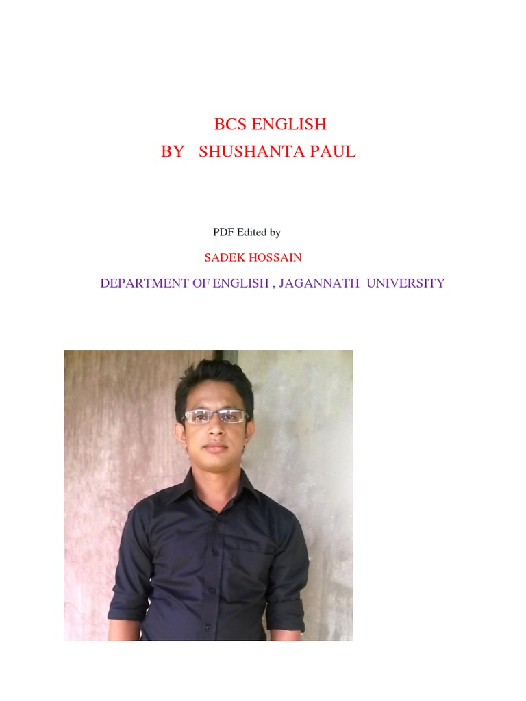 Bcs Preliminary English by Shushanta Paul Full and Final Version (1 To 10) Lecture | PDF | Verb ...