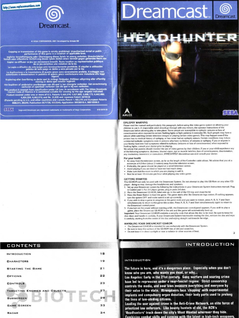 Headhunter - Manual - DC | PDF