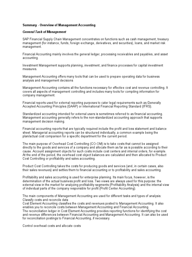 General Task of Management | PDF | Management Accounting | Cost Accounting