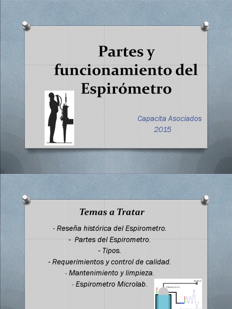 Partes y Funcionamiento Del Espirometro P5 | PDF | Calibración ...