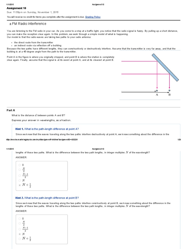 FM Radio Interference Assignment Guide | PDF | Angular Resolution ...
