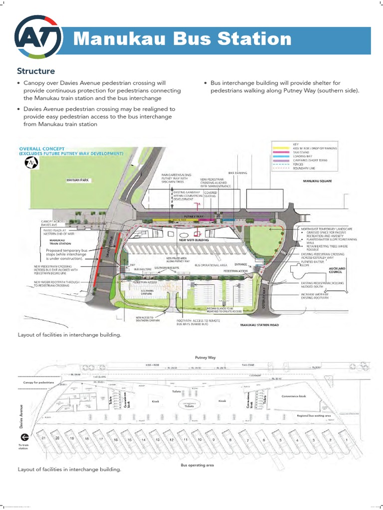 Manukau Bus Station Layout Plan | PDF