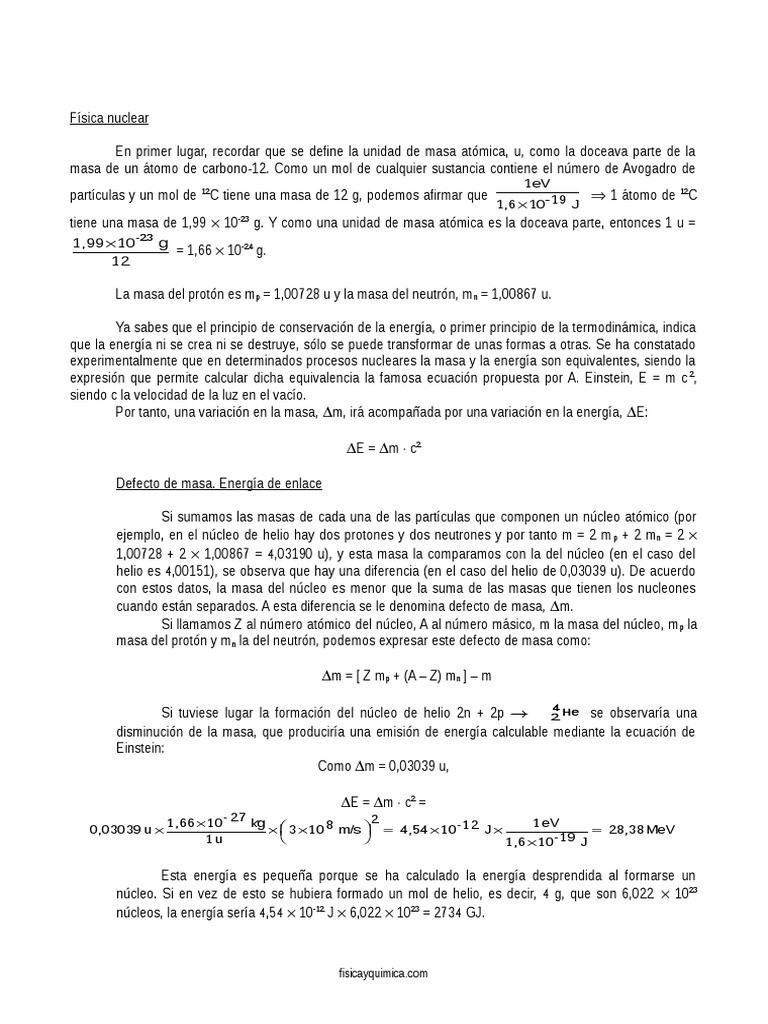 Masa Nuclear | PDF