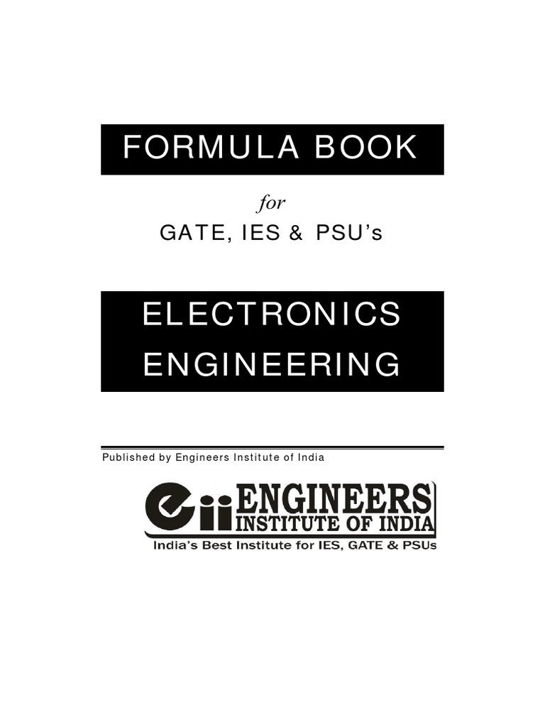 Electronics and Communication Ece Formula Book For Gate Ies and Psu ...