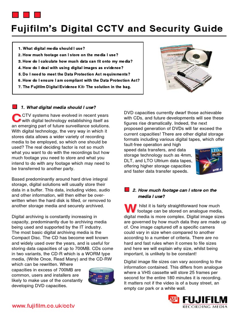 Fujifilm's Digital CCTV and Security Guide | PDF | Closed Circuit ...