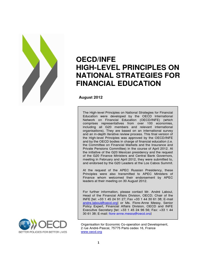 OECD High-Level Principles for Financial Education | PDF | Financial ...