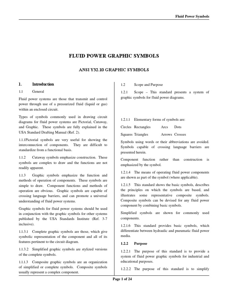 Fluid Power Graphic Symbols Guide | PDF | Valve | Pump