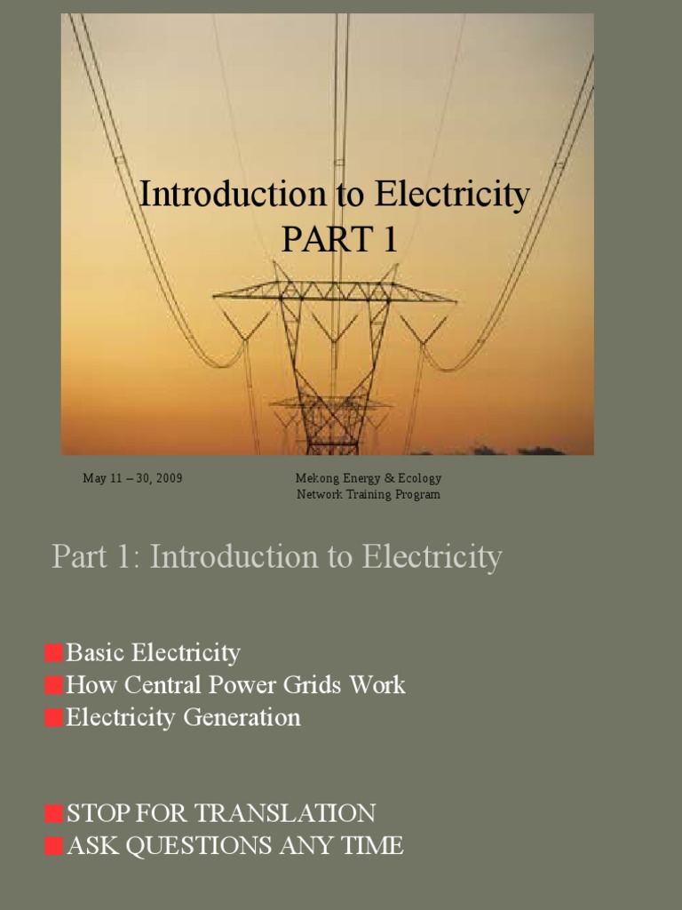 Introduction to Electricity | Electric Power Distribution | Power Station