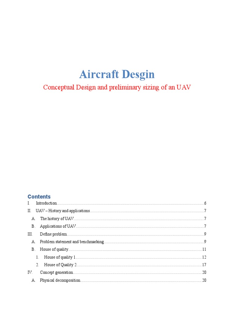 Aircraft Design | PDF | Flight | Unmanned Aerial Vehicle