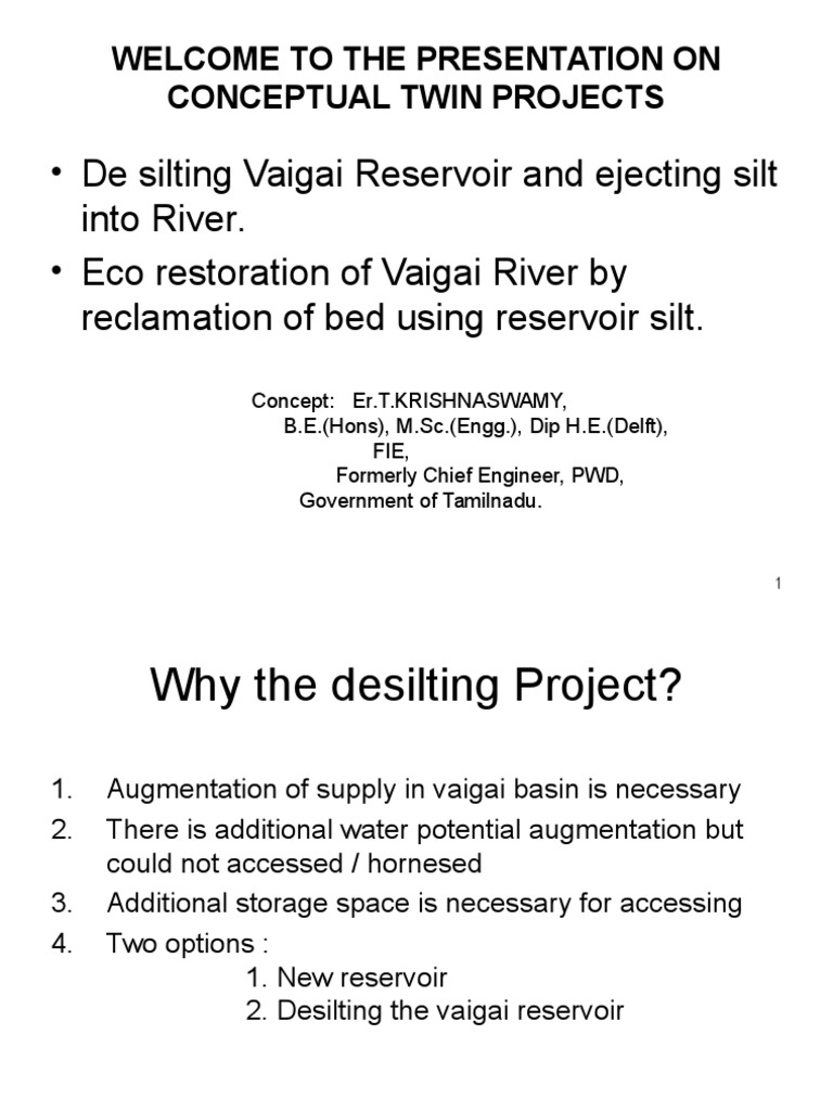 Desilting Presentation 2 | River | Dam