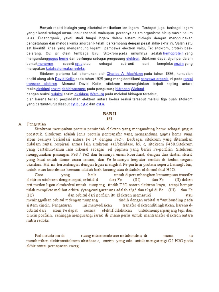 Sitokrom | PDF