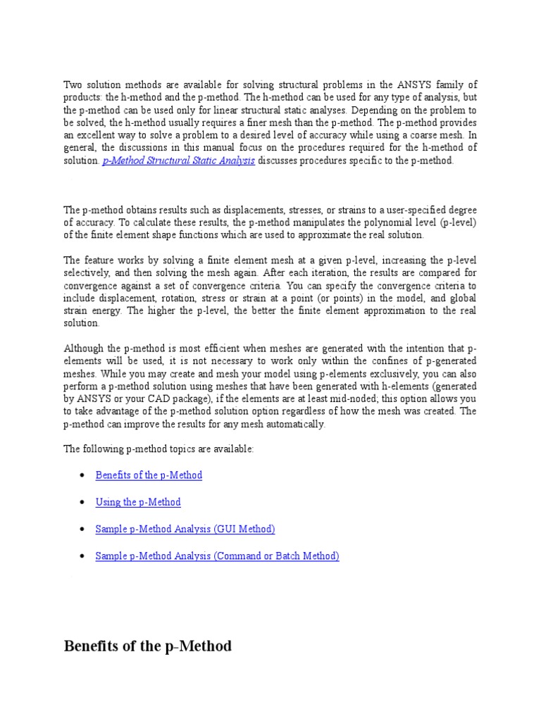 H Method and P Method | PDF | Finite Element Method | Systems Theory