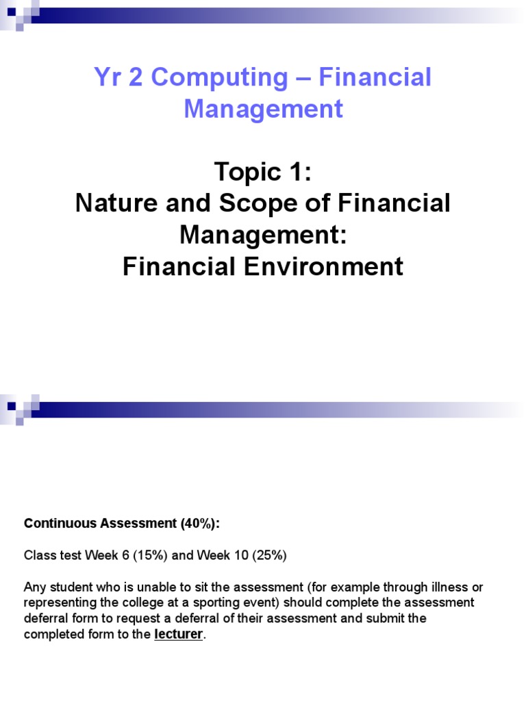 Financial Management Overview for Year 2 | PDF | Beta (Finance) | Cost ...