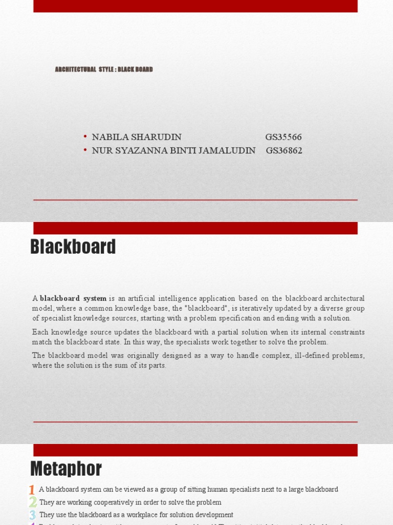 Architectural Style - BlackBoard | PDF | Systems Science | Emergence