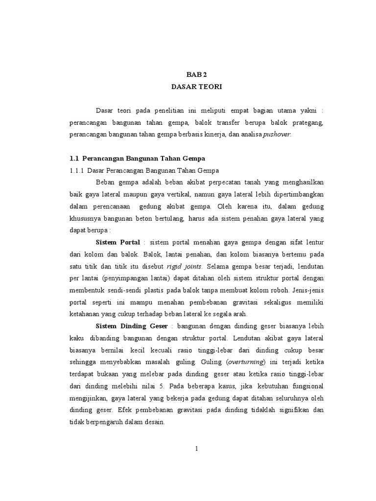 Chapter 2 - Pushover Analysis On Transfer Beam Structure | PDF