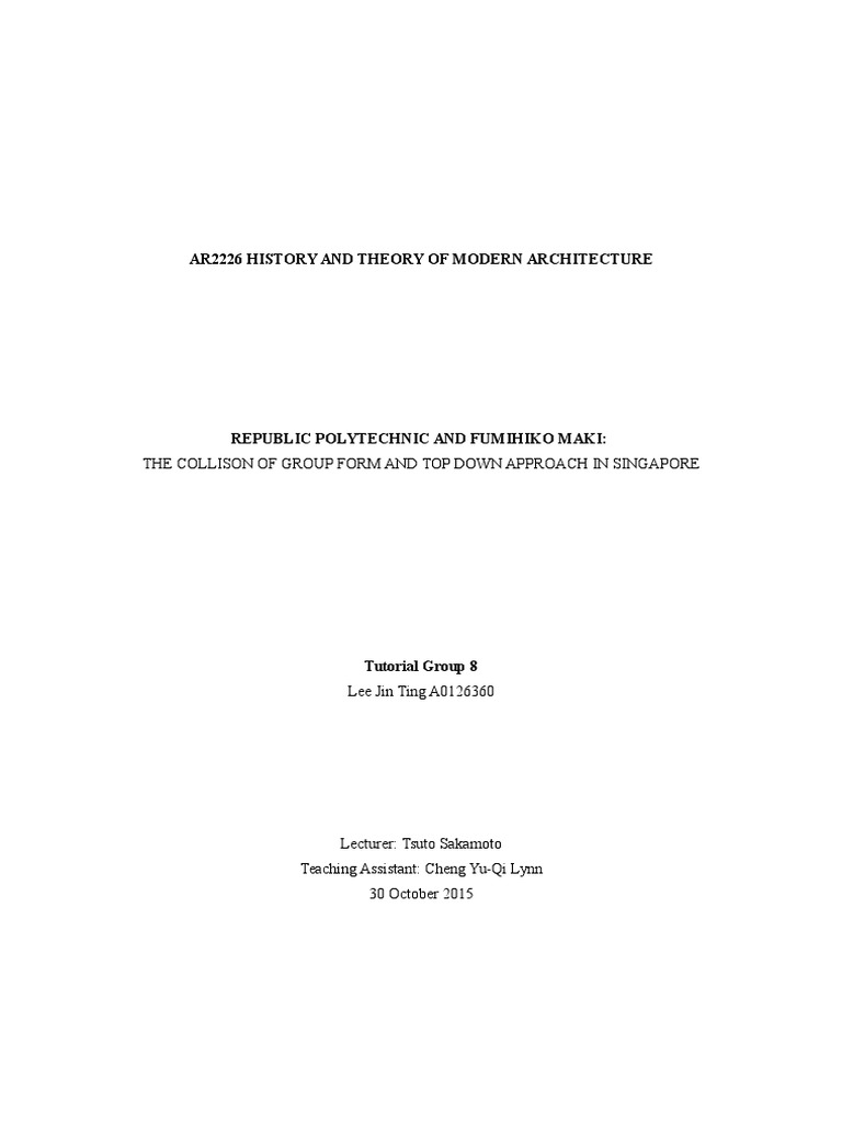 Study of Fumihiko Maki and Group Form | PDF | Top Down And Bottom Up ...