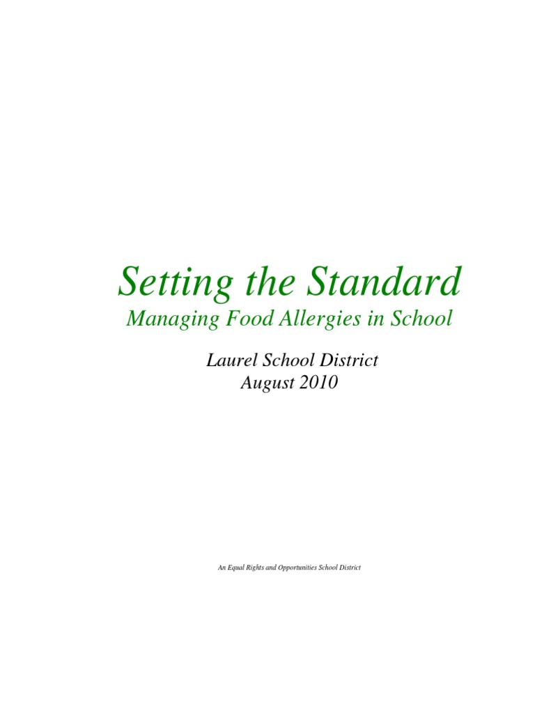 Setting The Standard: Managing Food Allergies in School | PDF | Allergy ...