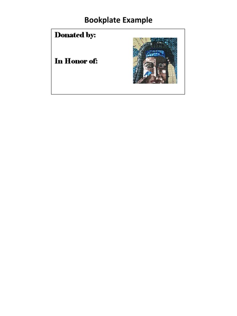 Donation Bookplate | PDF | Poetry