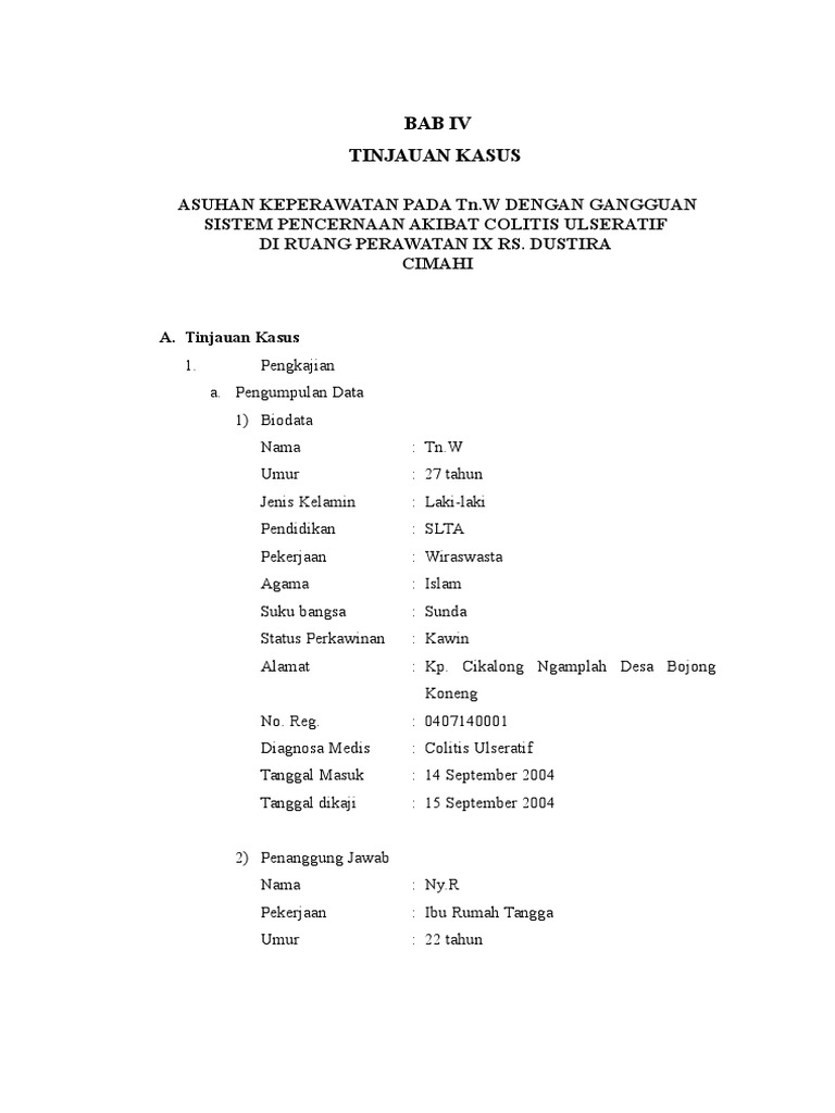 Askep Colitis Ulseratif | PDF | Kesehatan Holistik