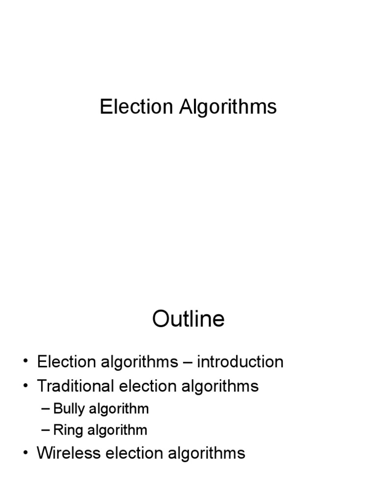 Elections Algorithms | PDF | Distributed Computing | Digital Technology