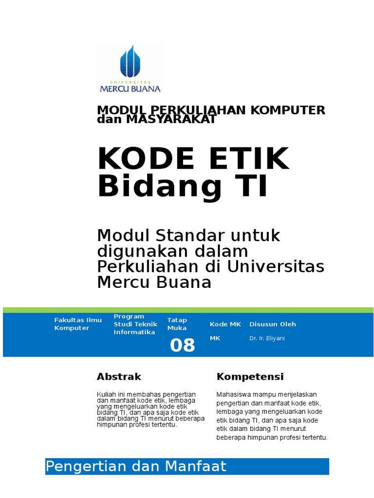 Kode Etik | PDF | Teknologi & Rekayasa