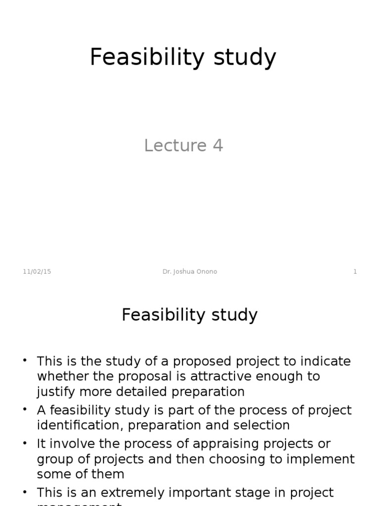 Comprehensive Feasibility Study Guide | PDF | Feasibility Study | Procurement