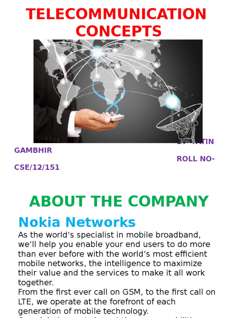 Telecommunication Ppt | Gsm | Telecommunications Standards