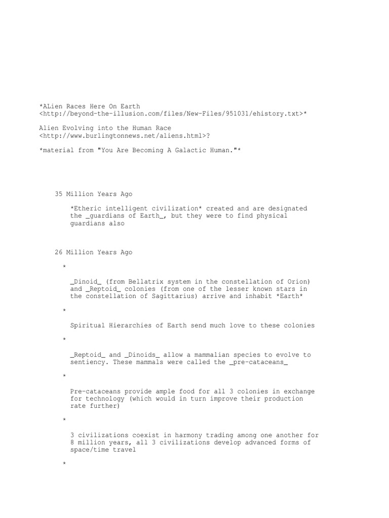 Alien Races and Descriptions | PDF | Sumer | Atlantis