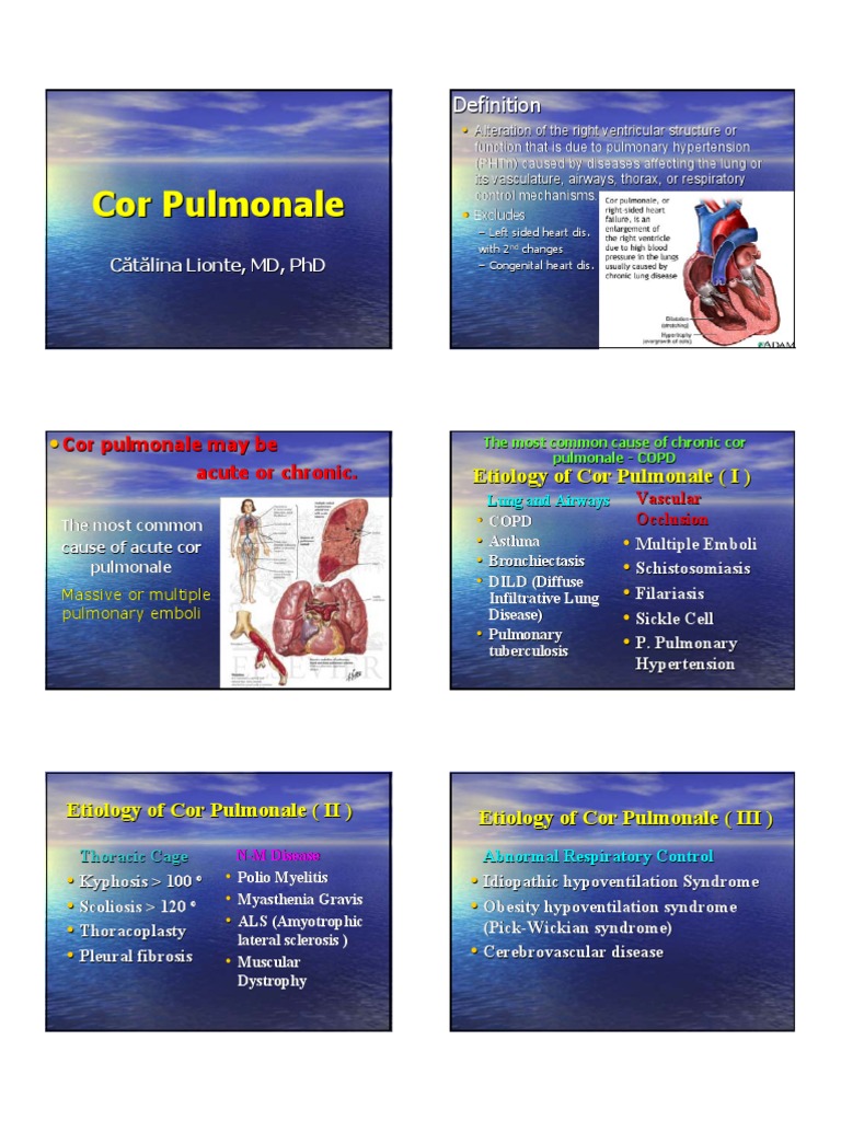 Cor Pulmonale | PDF | Heart Failure | Coronary Artery Disease