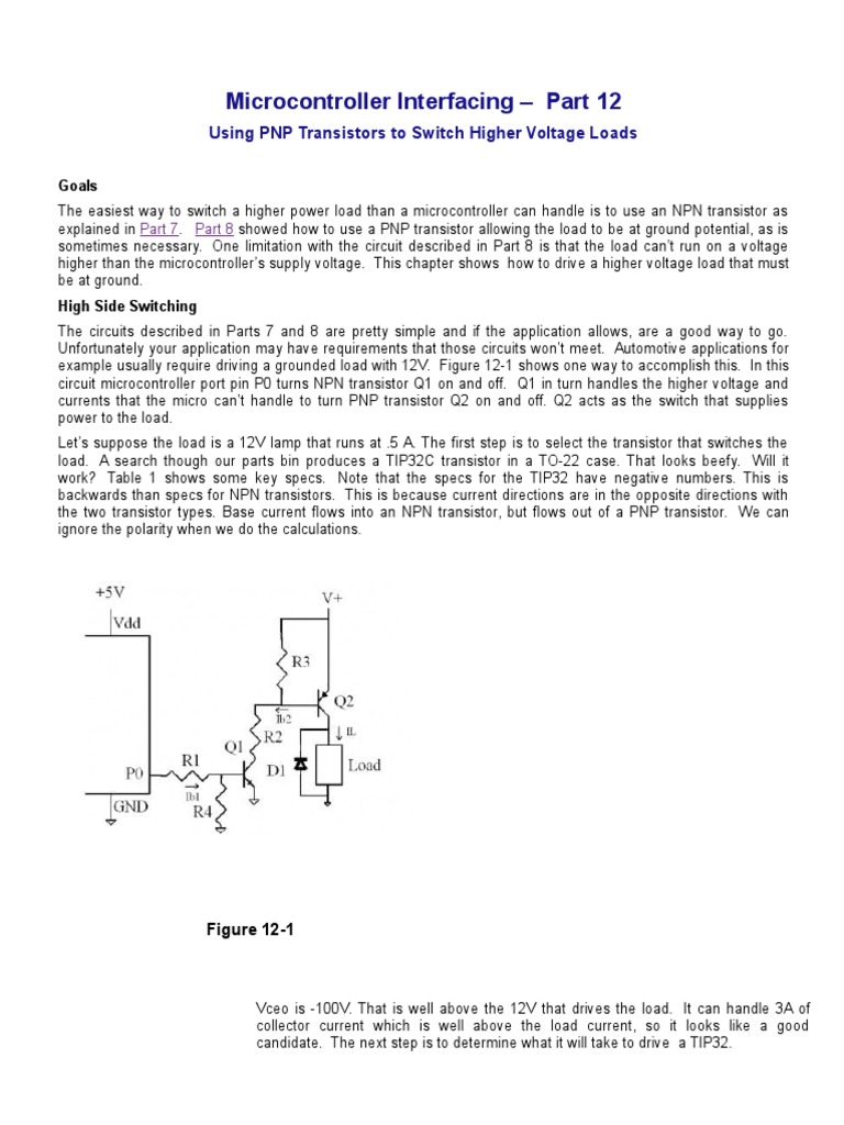 Microcontroller Interfacing 2 | PDF | Transistor | Bipolar Junction Transistor