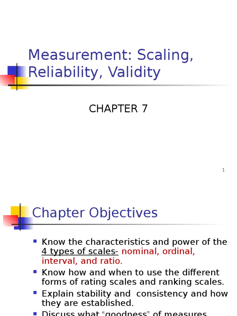 Methods of Scientific Research | Validity (Statistics) | Level Of Measurement