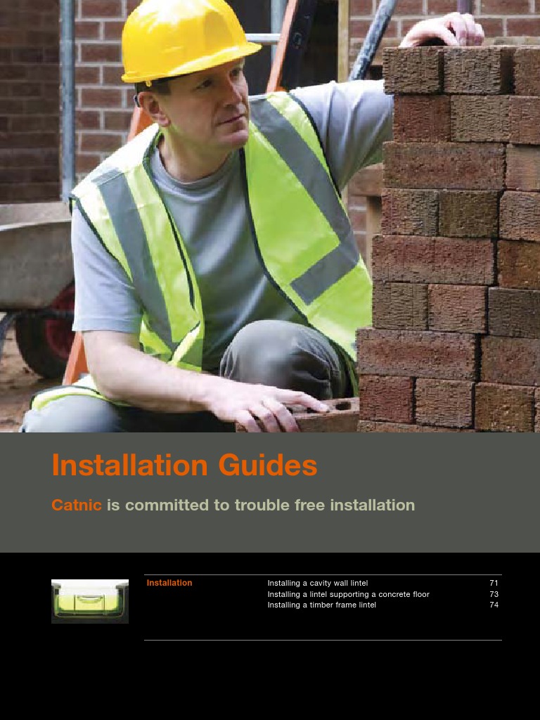 Cavity Wall Lintel Installation Guide | PDF | Masonry | Wall