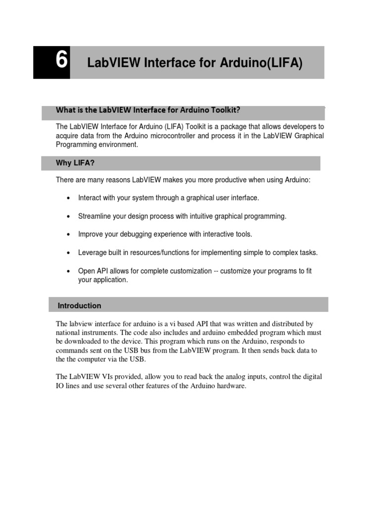 06 Labview Interface For Arduino Lifa Download Free Pdf Arduino Graphical User Interfaces