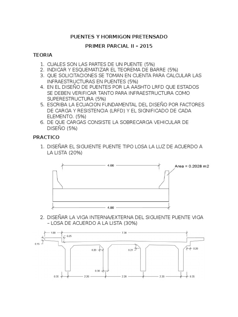 Examen de Puentes | PDF | Tecnología