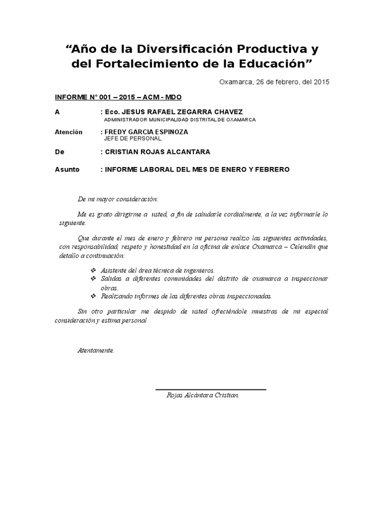 Informe Laboral | PDF