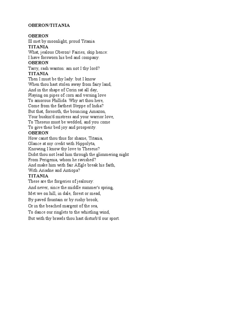 Callback Scenes | PDF | Shakespearean Comedies | A Midsummer Night's Dream