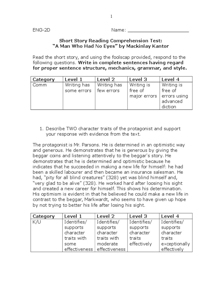 A Man Who Had No Eyes | PDF | Optimism | Epistemology