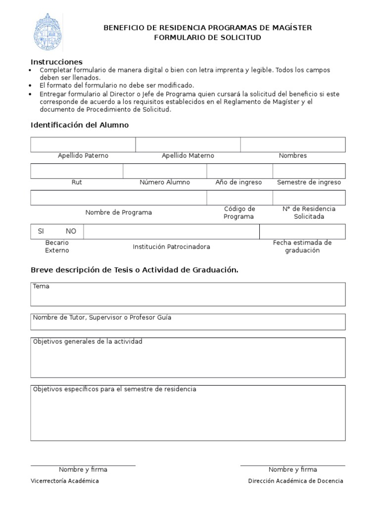 Formulario de Solicitud de Residencia | PDF | Crecimiento personal y ...