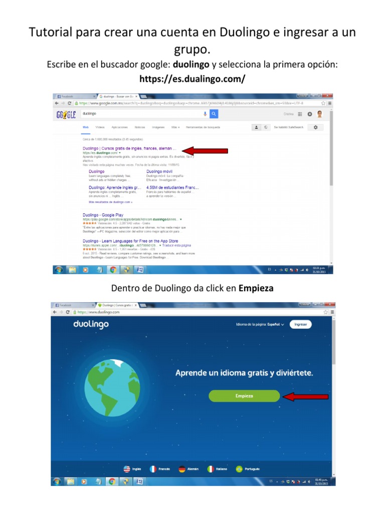 Tutorial Duolingo para Alumnos PDF | PDF