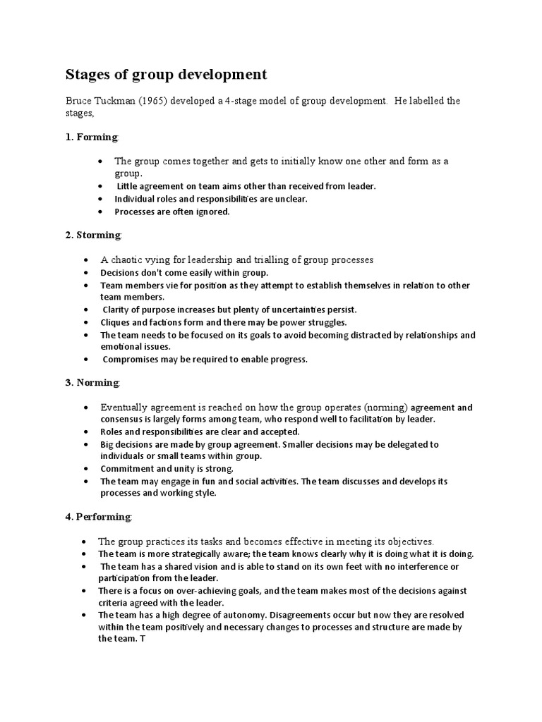 Stages of Group Development