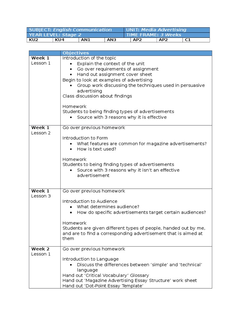 Persuasive Advertising for Students | PDF | Homework | Advertising