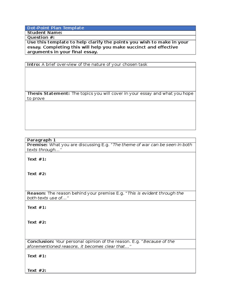 Dot Point Plan | PDF | Computers
