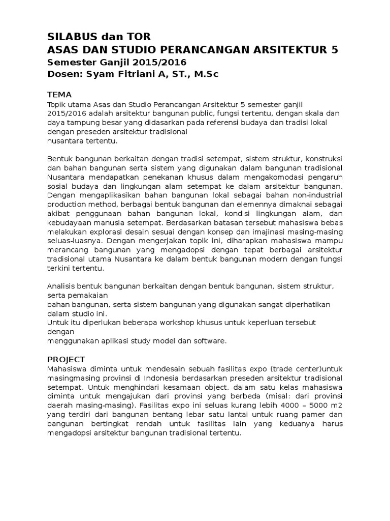 Silabus Dan Tor | PDF | Seni