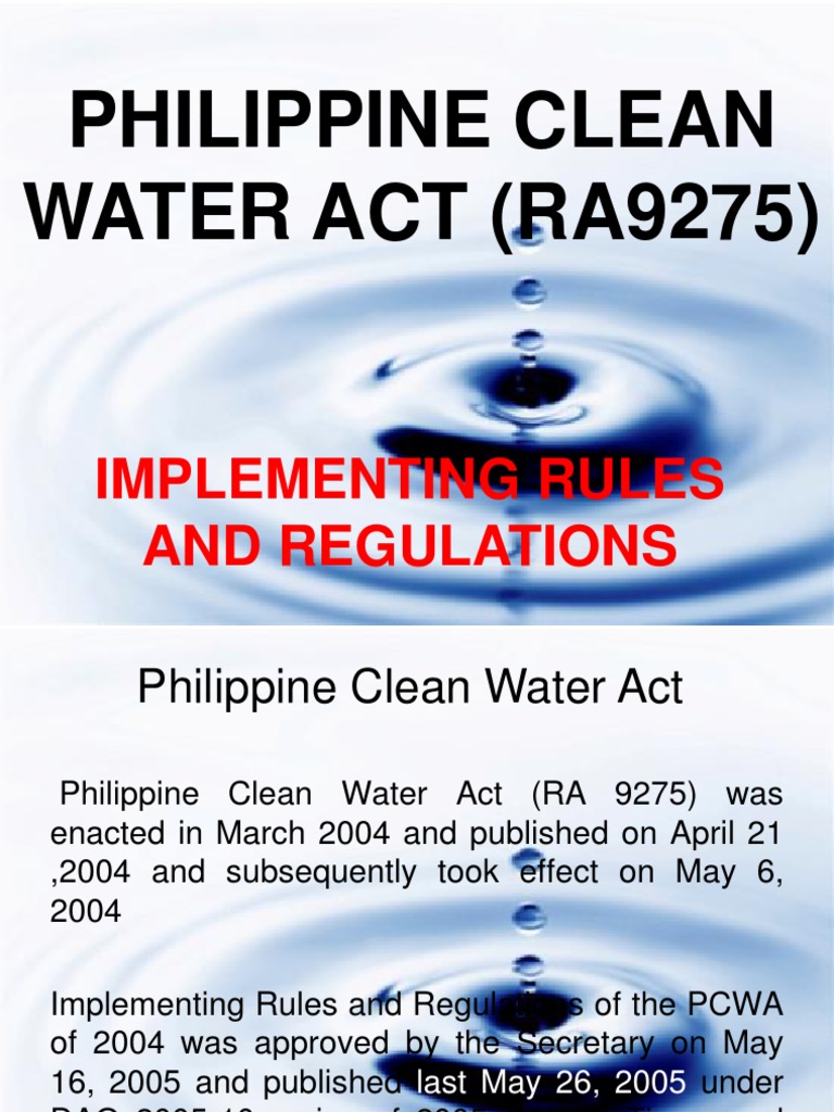 Clean Water Act | PDF | Water Pollution | Clean Water Act
