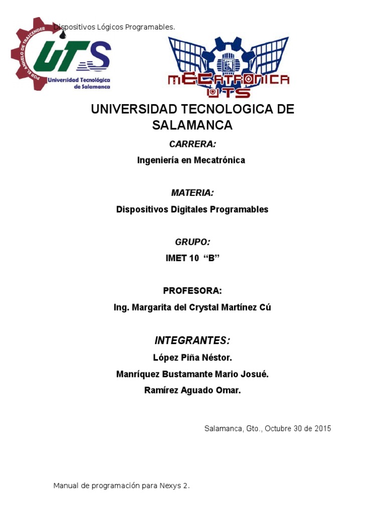 Como Programar y Cargar Un Programa en Una Nexys 2 (FPGA) | PDF | Arreglos de compuertas lógicas ...