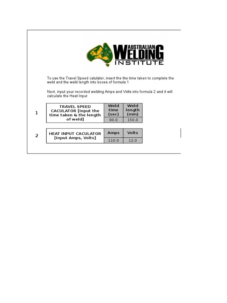 AWI Heat Input Calculator | PDF