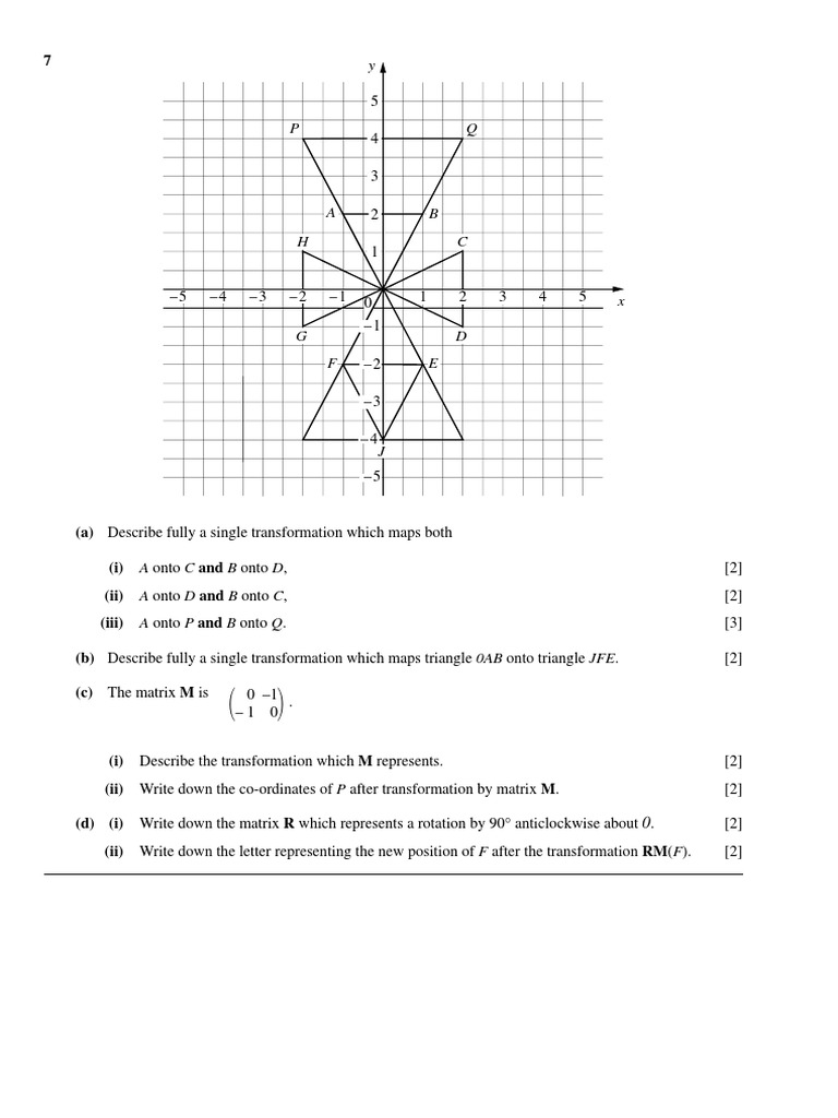 Transformations Pdf Cartesian Coordinate System Shape